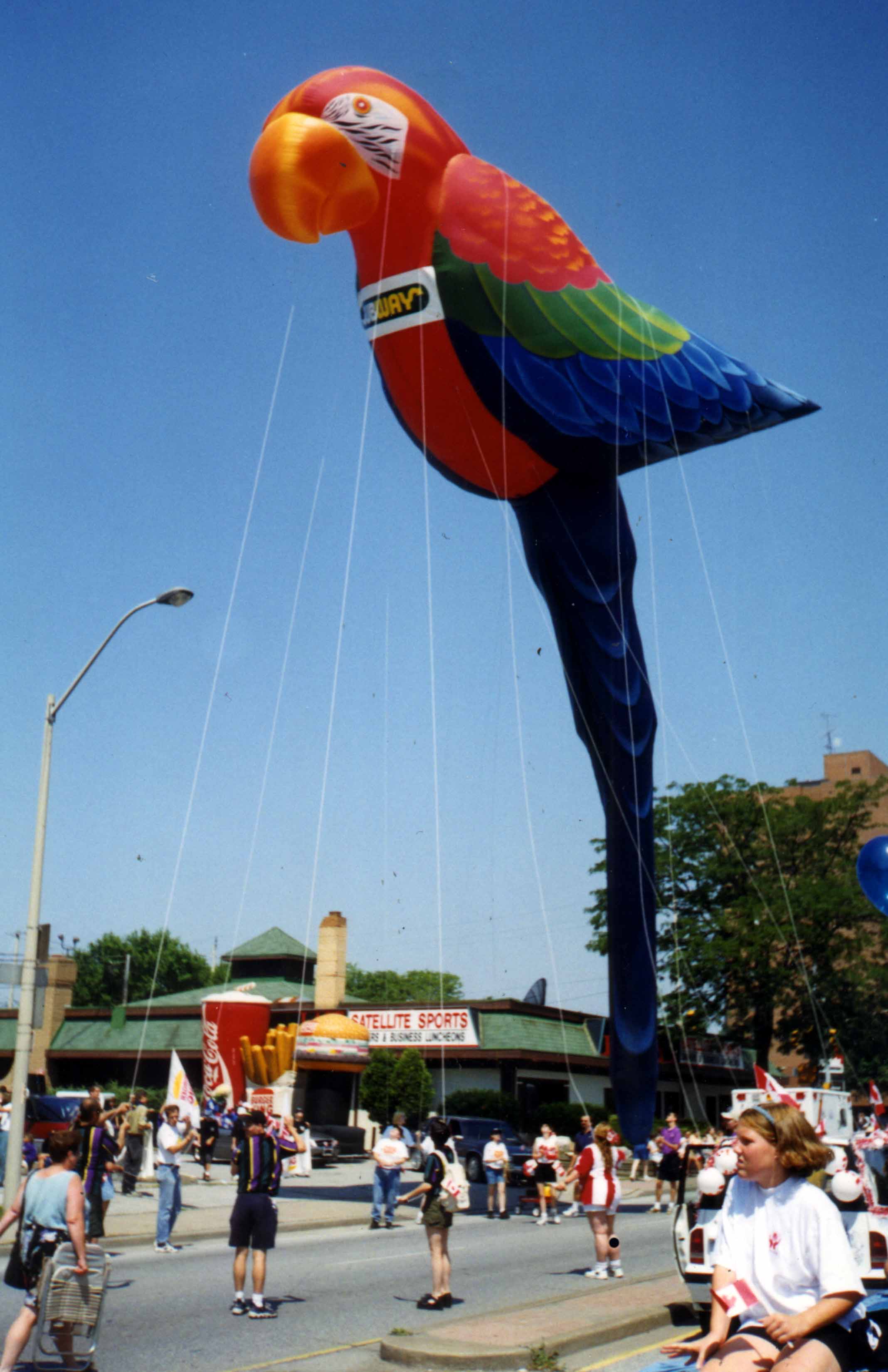 Parrot Parade Balloon - Fabulous Inflatables, Nature Parade