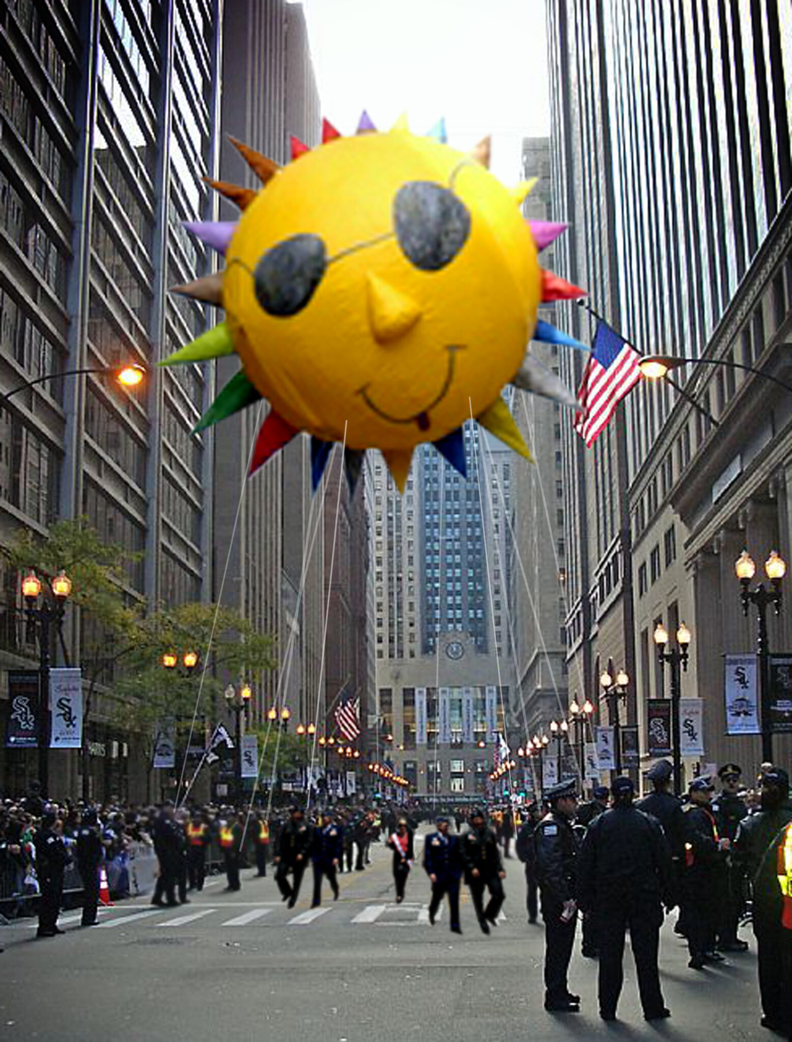 Sun Parade Balloon (Child's Art), 30' - Fabulous Inflatables
